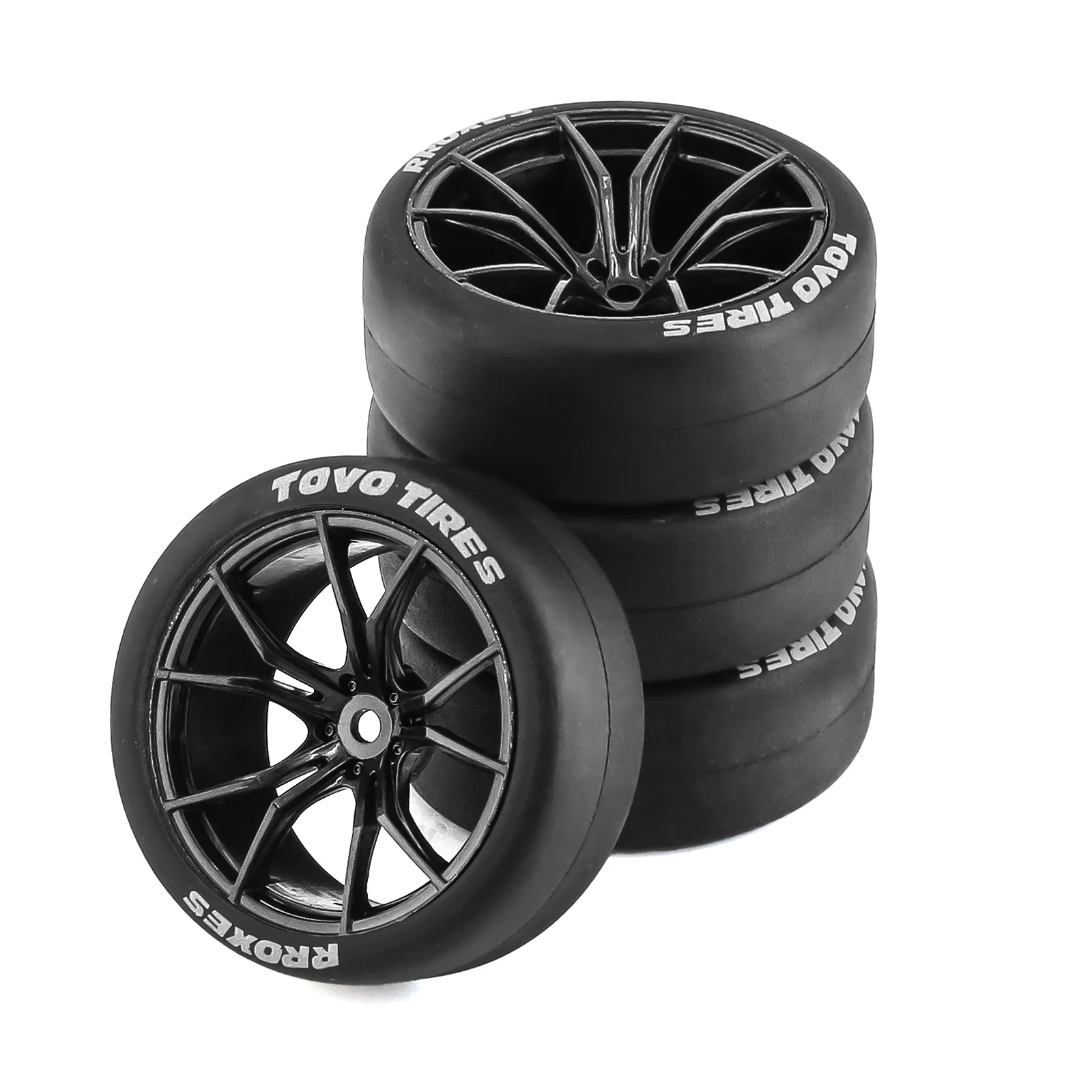 RC Drift Tires and Plastic Wheels Rims Rally Racing Tyres 12mm Hex for ...