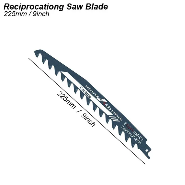 Reciprocating Saw Blade Demolition Masonry Saber Carbide Alloy Hard Cut ...