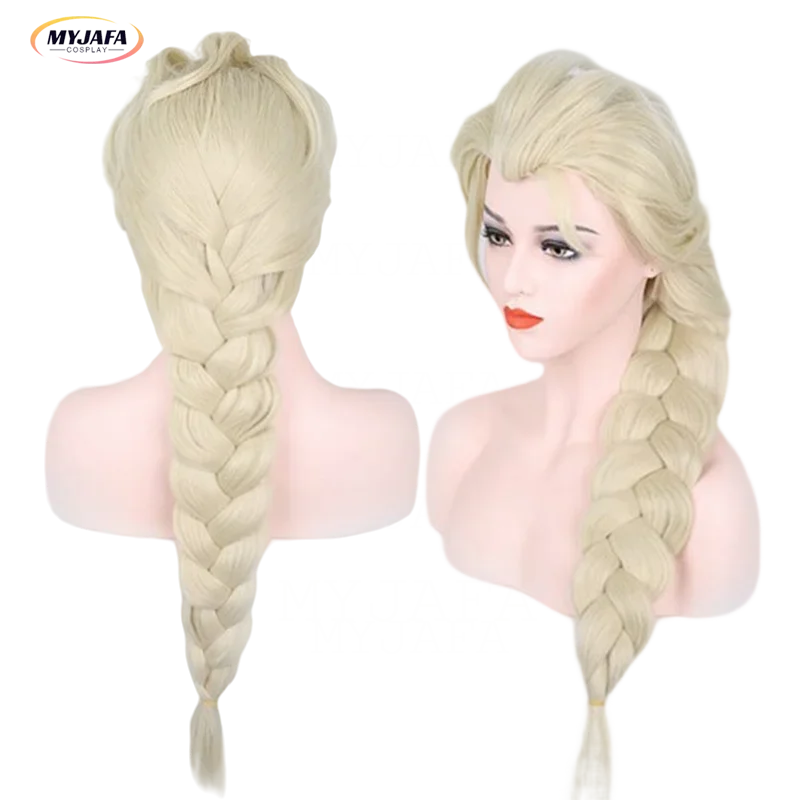 Elsa-Cosplay-Wig-Queen-Princess-Long-Braid-Heat-Resistant-Synthetic ...