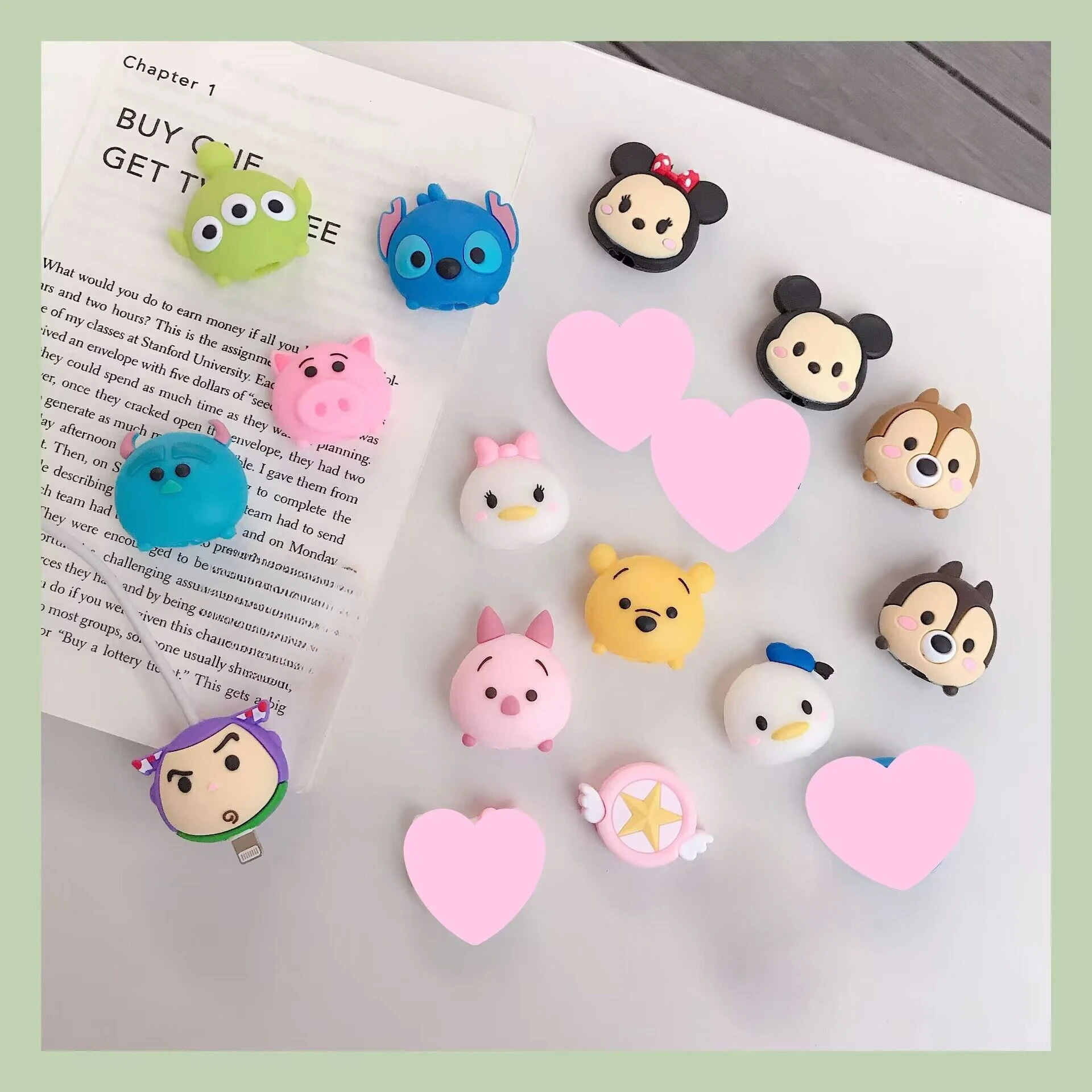 Disney-Stitch-Minnie-Usb-Data-Line-Head-Protection-Cover-Cute-Cartoon ...