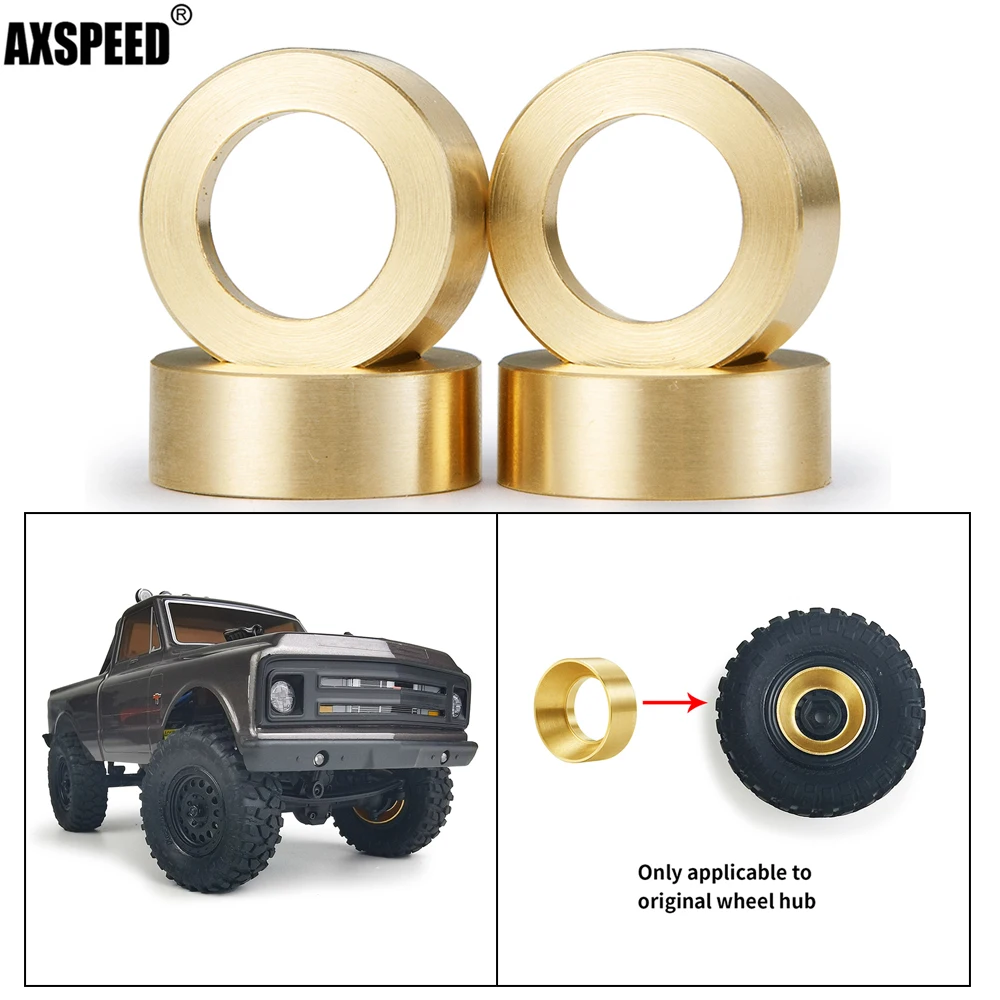 AXSPEED-4pcs-Brass-Counterweight-Wheel-Weights-for-1-24-Axial-SCX24 ...