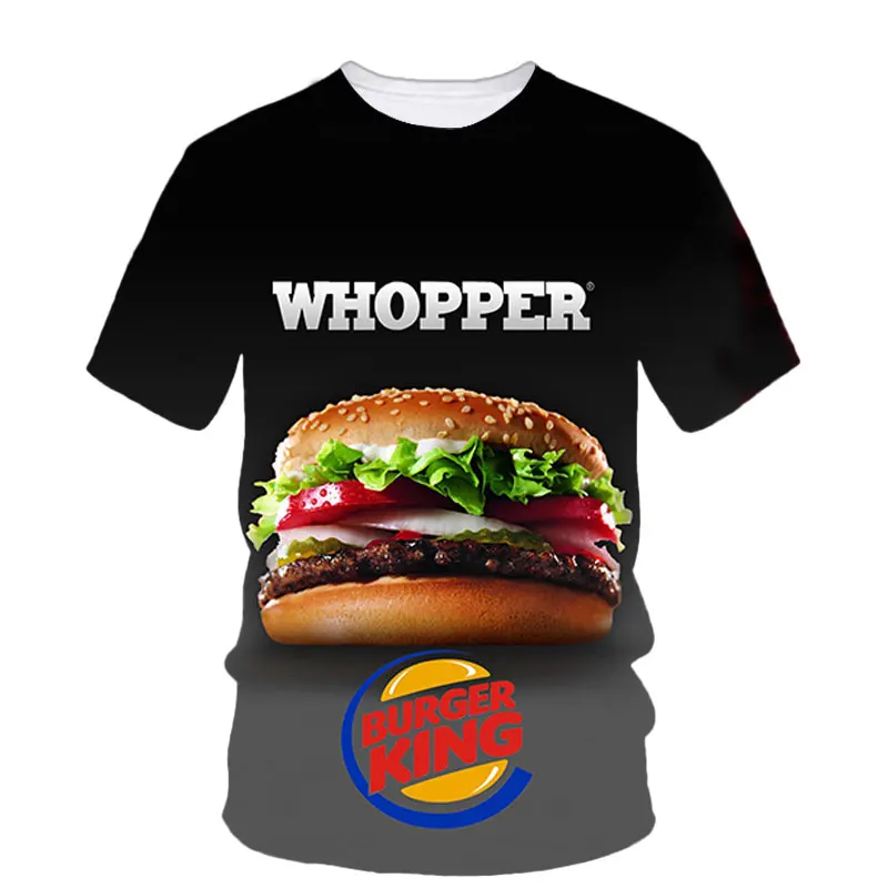 Burger-Fried-Chicken-Hip-Hop-Summer-Men-S-T-Shirt-Youth-Vibrant-Neutral ...