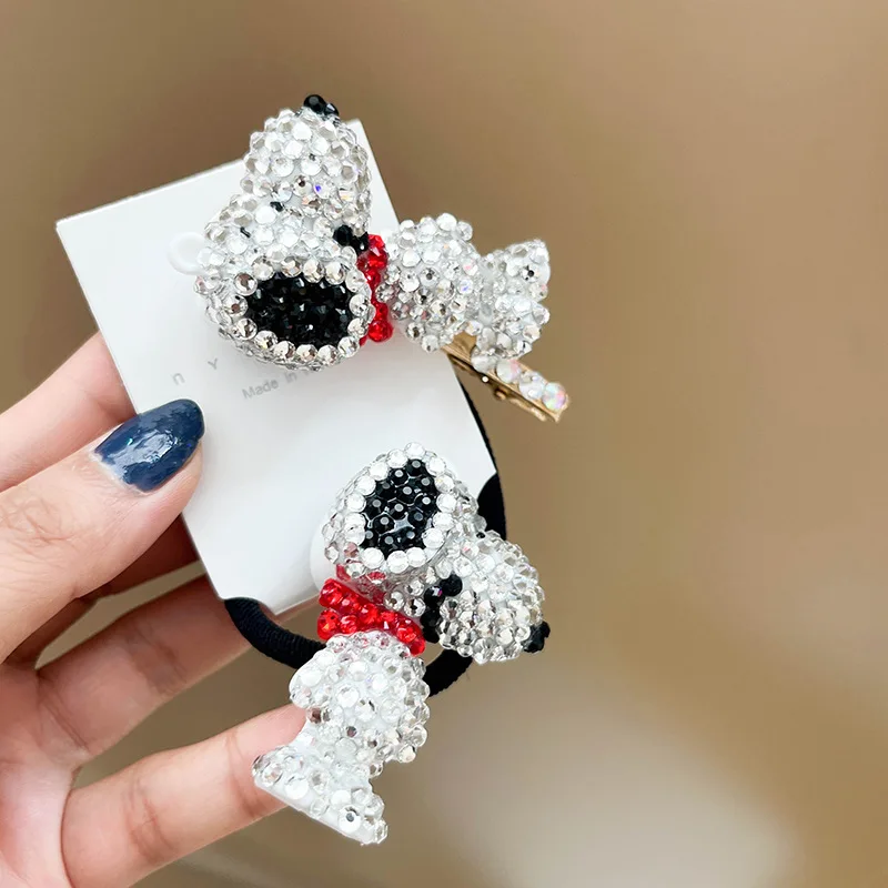 Rhinestone Hair Rope | Rhinestone Side Clip | Snoopy Hair Clips ...