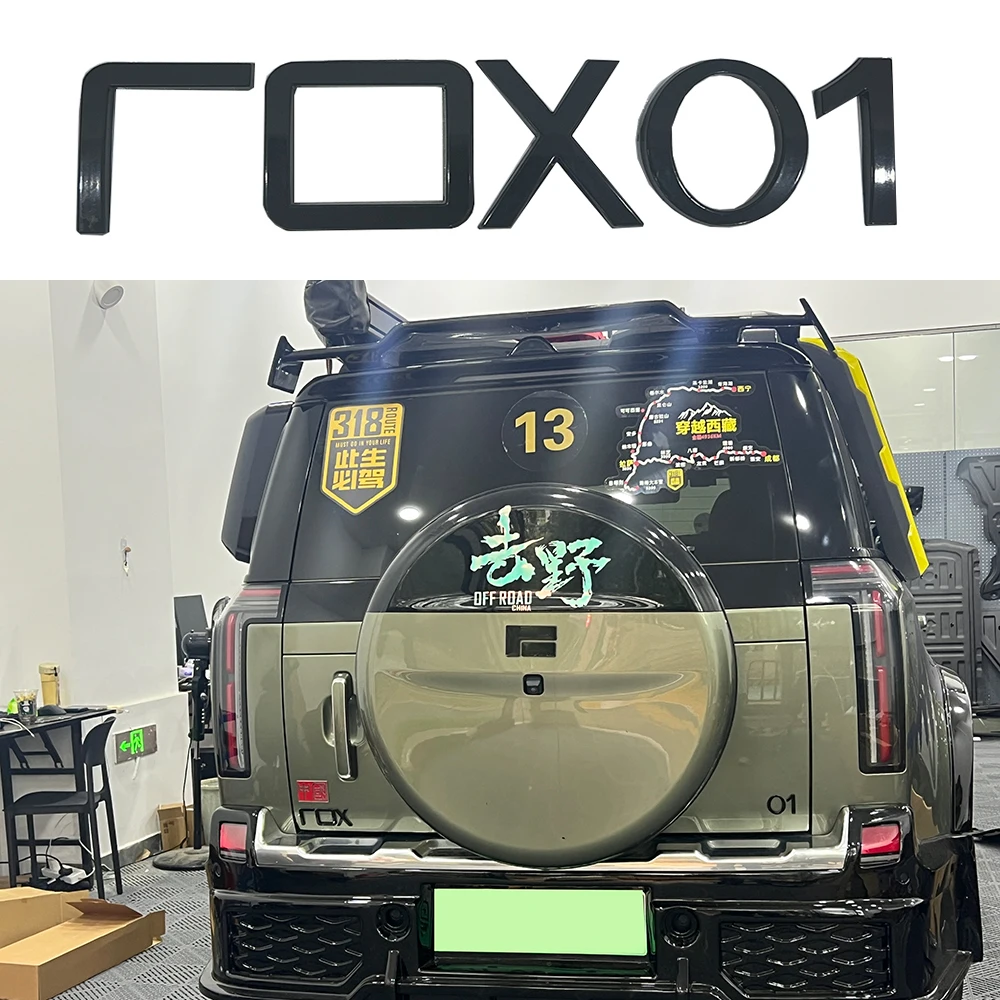 Blackened Car Logo Tailgate Letter Label Exterior Modification Sticker ...