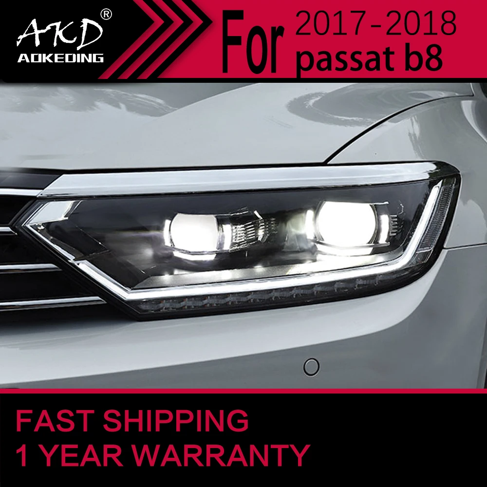 Akd Car Styling Headlight Assembly For Vw Passat B8 Headlights Bi Xenon ...