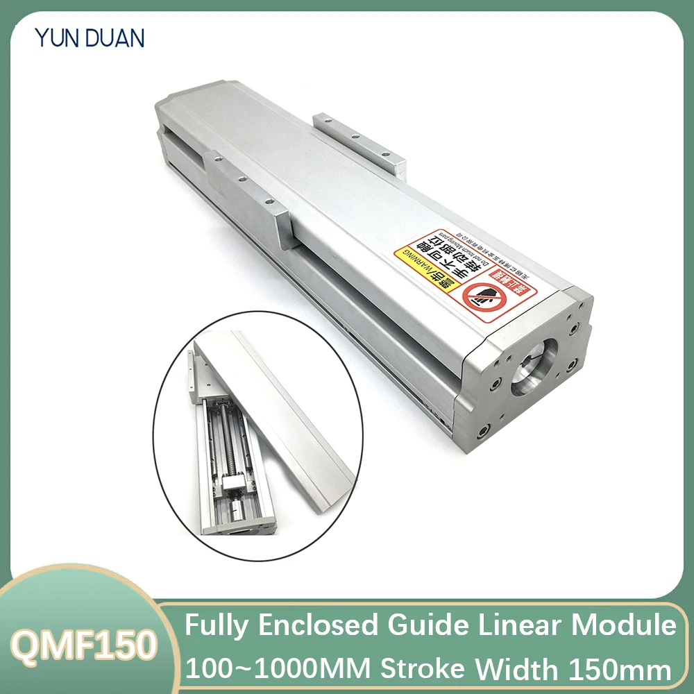 500-1000mm Stroke Fully Enclosed Guide Linear Module 200kg Heavy Load ...