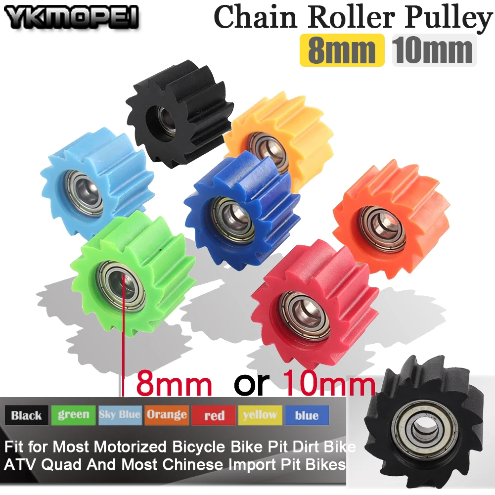 8MM-10MM-Motorcycle-Pulley-Wheel-Drive-Chain-Roller-Tensioner-Guide-For ...
