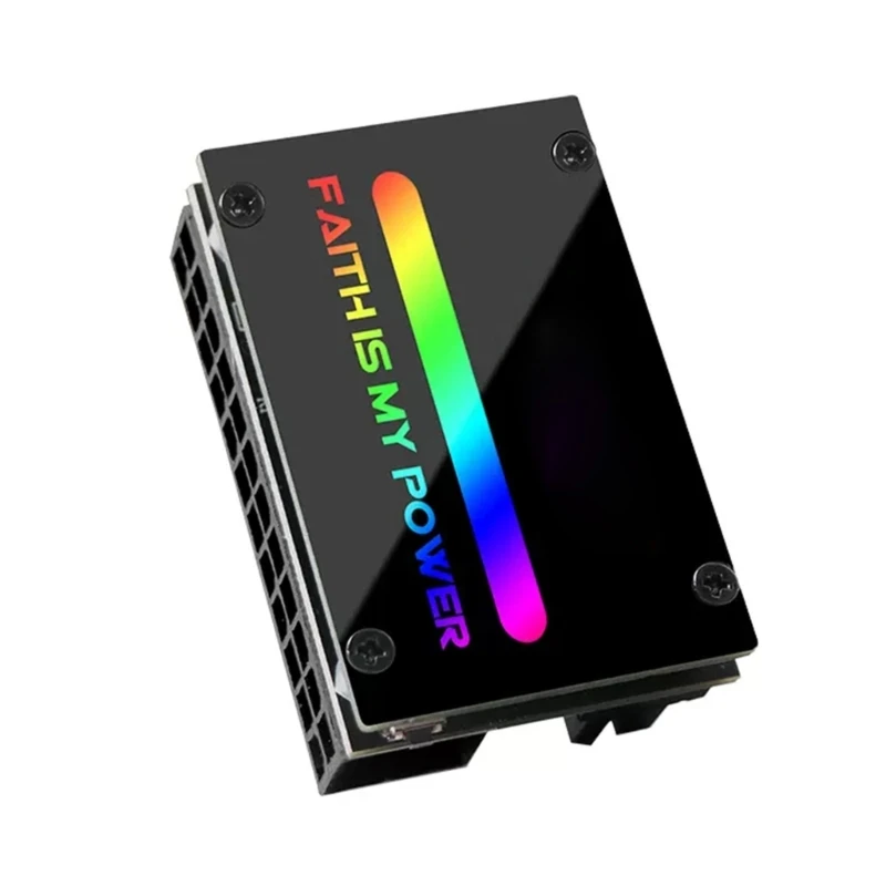 24pin Atx 90 Degree Power Adapter Mainboard Motherboards With Rgb Led ...