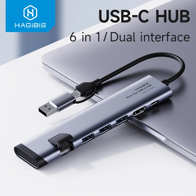 Hagibis-USB-C-HUB-Type-C-USB-to-4K-HDMI-compatible-RJ45-PD-100W-Adapter ...