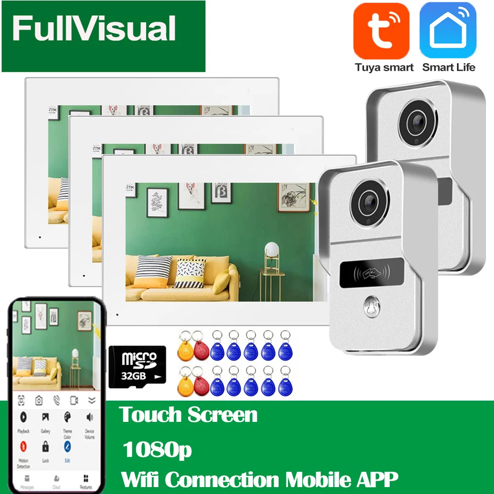 Fullvisual-Wifi-Wireless-Video-Intercom-For-Home-Smart-Video-Door-Phone ...