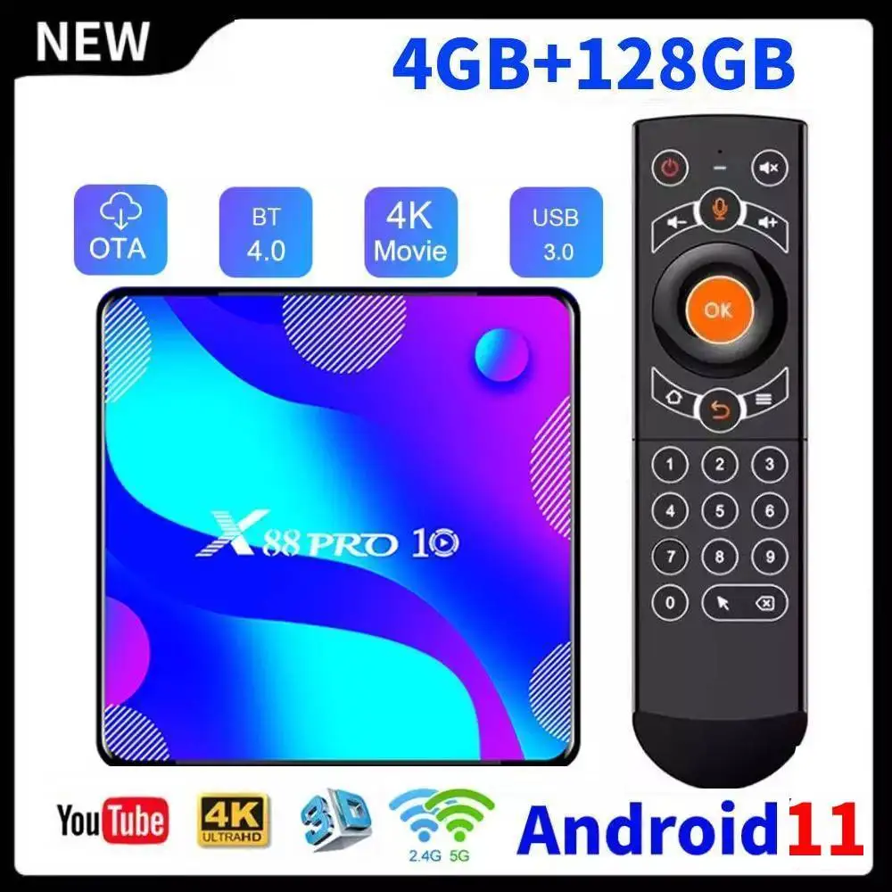 Vontar Dispositivo de TV Box inteligente RK3318, reproductor Media ...