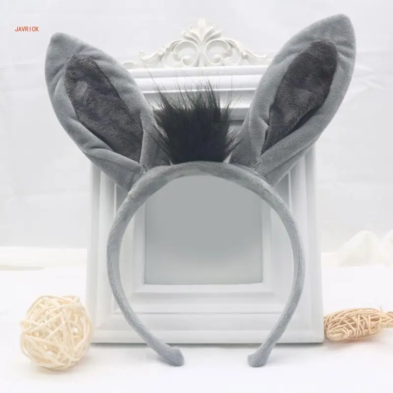 Shrek Party 4-Piece Donkey Costume Accessories Set - Ears Headband ...