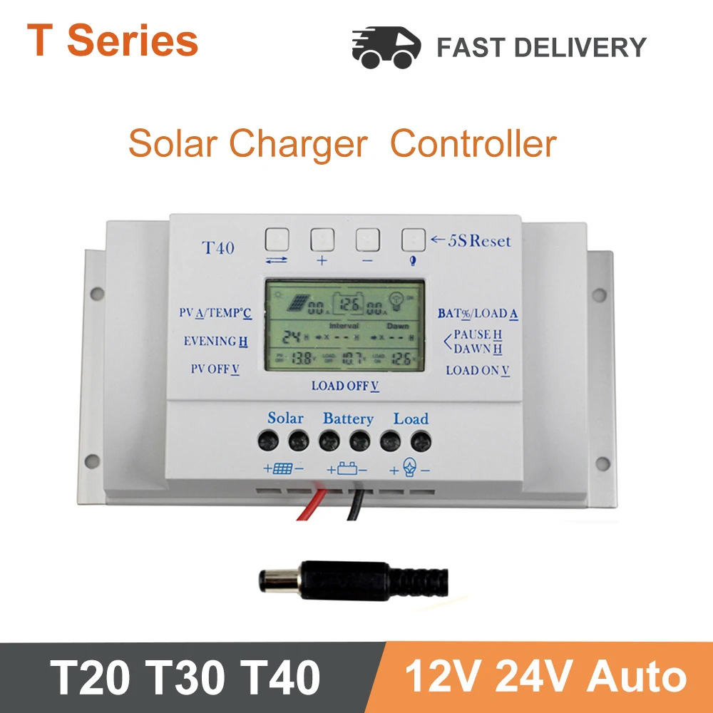 20A-30A-40A-12V-24V-Auto-LCD-Display-Solar-Charger-Controller-for ...