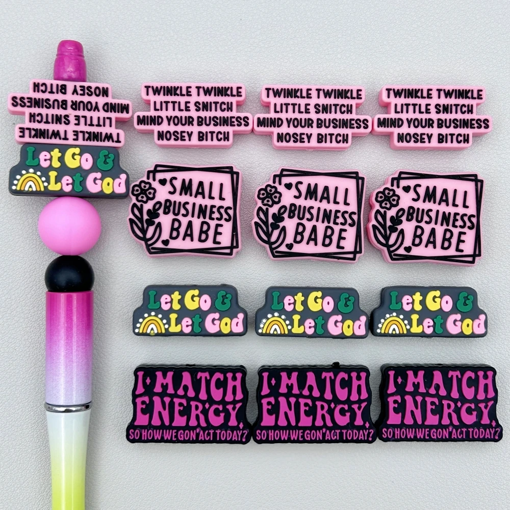 10PC-Baby-Silicone-Bead-Square-Brand-Beads-Teethe-Baby-DIY-String-Pen ...