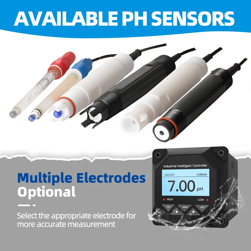 GAIMC Automatic Hydroponic Aquarium PH Ec Orp Controller Meter Dosing ...