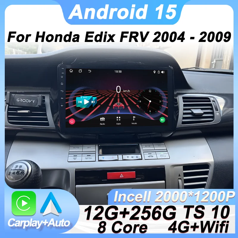 Stereo Head Unit For Honda Edix FRV 2004 2005 2006 2007 2008 2009 ...