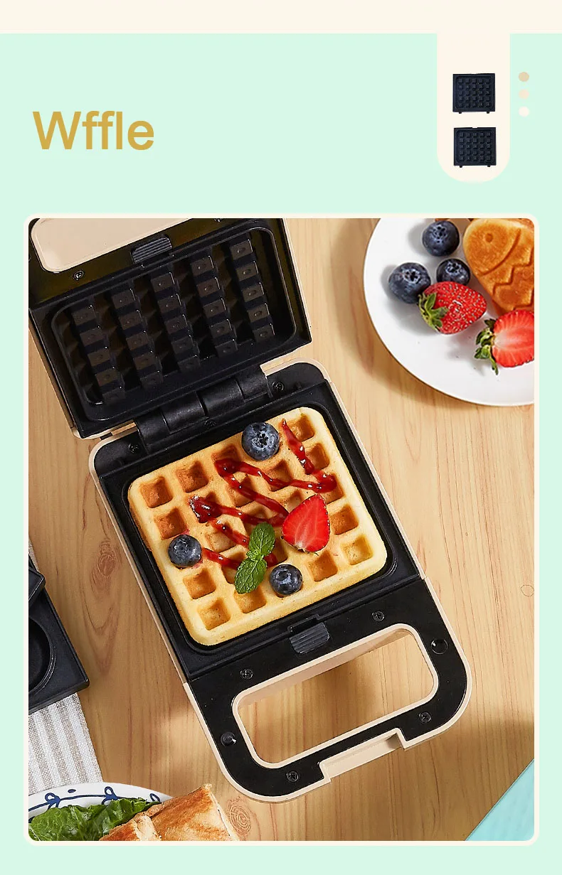 Gaufrier,Machine à Gaufres Légères Multifonctionnelle de 220V,Appareil ...