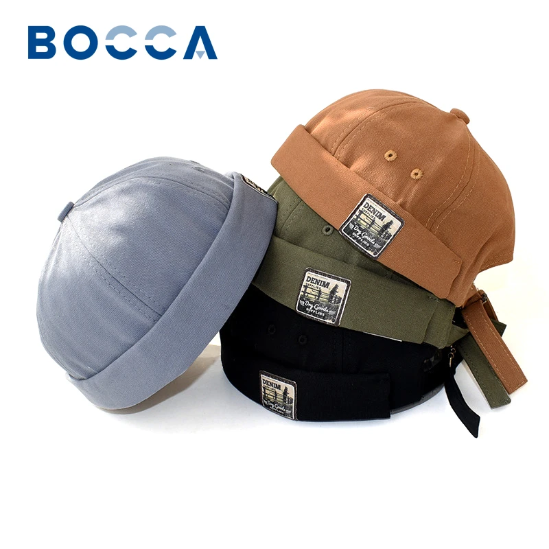 Bocca Docker Cap Without Visor Brimless Caps Retro Skullcap Solid Color ...
