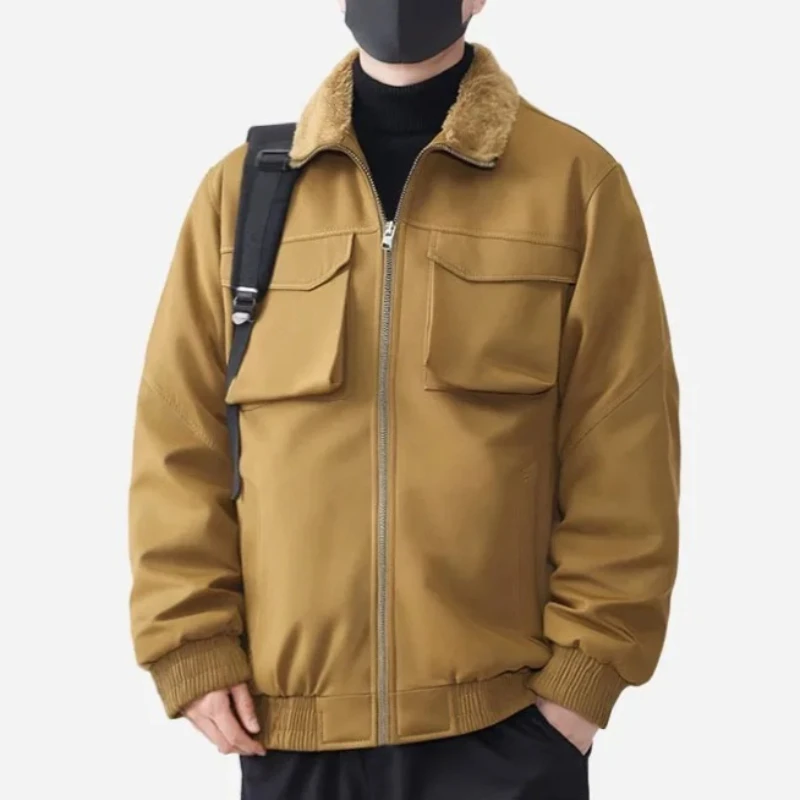 New Business Casual Jackets Man Winter Fleece Lined Tactical Jacket ...