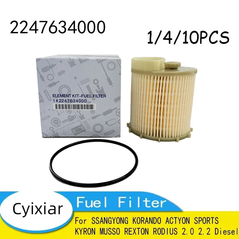 Diesel Fuel Filter for SSANGYONG KORANDO ACTYON SPORTS KYRON MUSSO ...