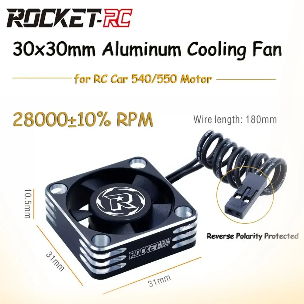 ROCKET-RC 30x30mm Cooling Fan High RPM 3010 RC Aluminum Fan Heat ...