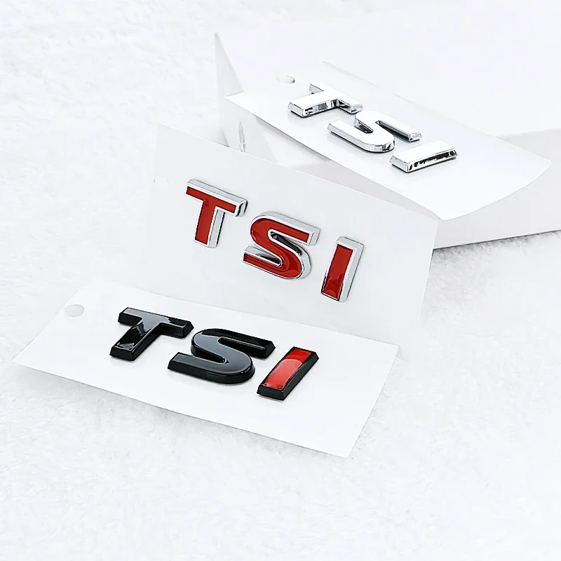 3D-ABS-Chrome-Black-Logo-TSI-Emblem-Letters-Car-Trunk-Badge-For-TSI ...