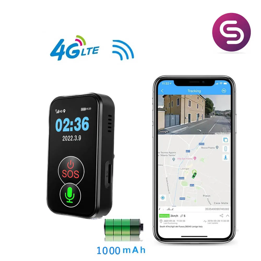 4G-LTE-GPS-Tracker-1000mAh-Battery-FA81-Wiresless-Charging-IP67-Waterproof-Sos-Button-Real-Time ...