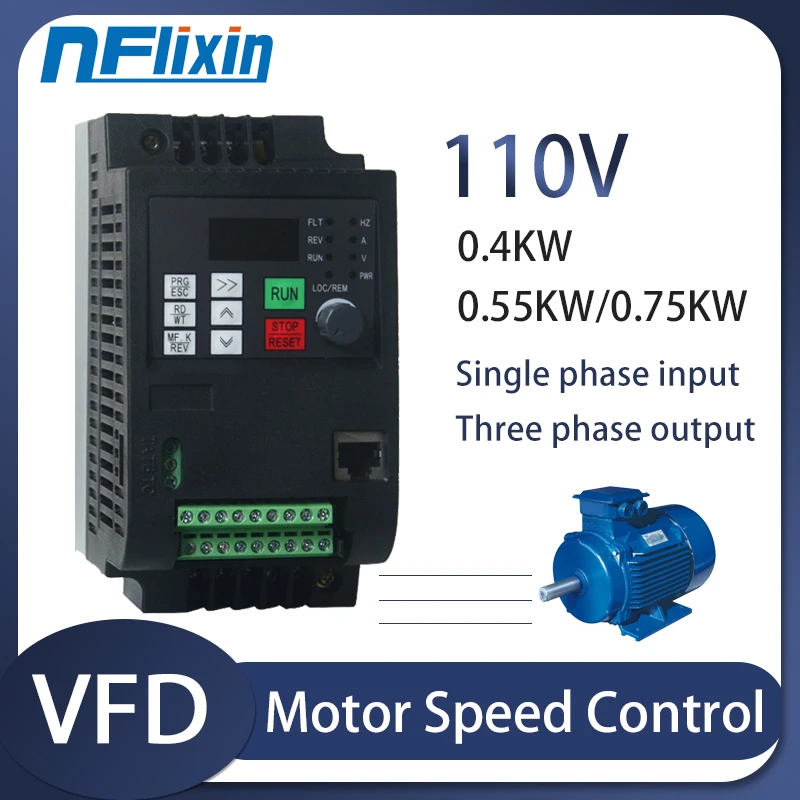 CALIENTE! VFD 110V convertidor de frecuencia variable motor inversor ...