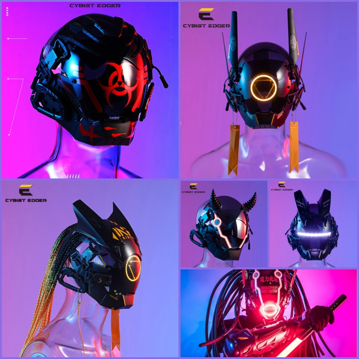 🔥 Cyber Punk Mask , Mechanical Steampunk Gas Mask with light ...