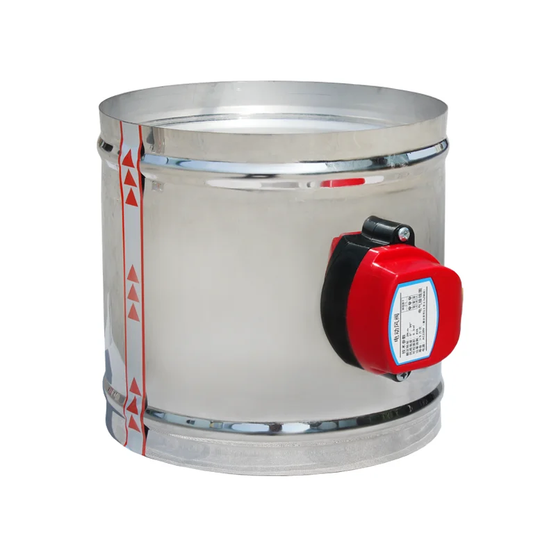 150mm stainless steel air damper valve HVAC electric air duct motorized ...