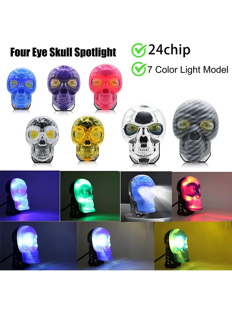 Colorful-Skull-Headlight-Motorcycles-Super-Bright-Auxiliary-Working ...