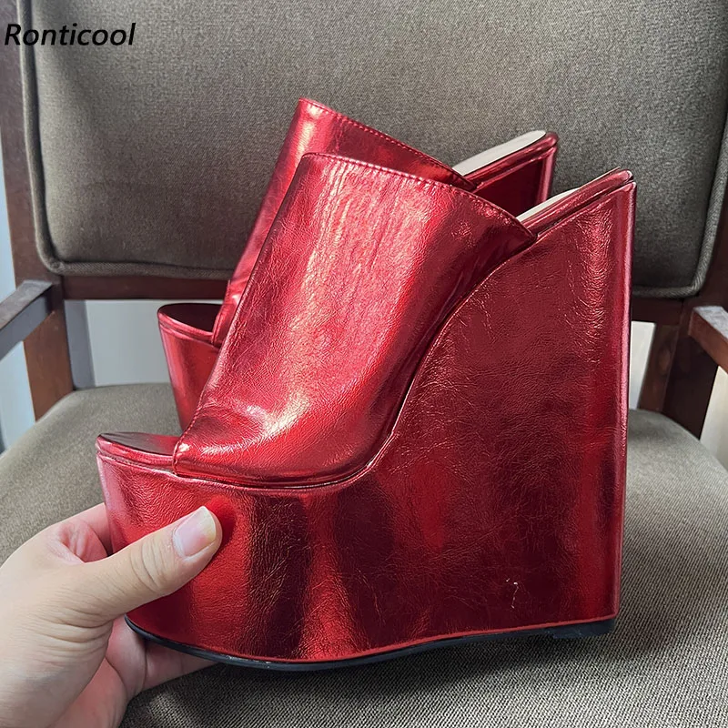 Ronticool Real Photos Women Summer Platform Sandals Wedges High Heels ...