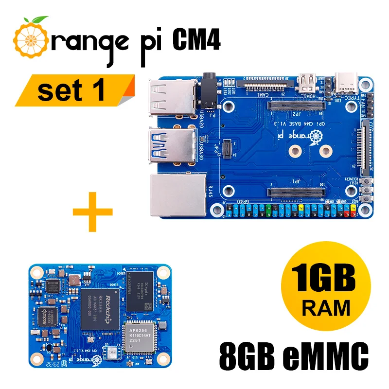 Orange Pi CM4 + Base Board 1GB Ram RK3566 8GB Emmc WIFI5-BT5.0 Orange ...