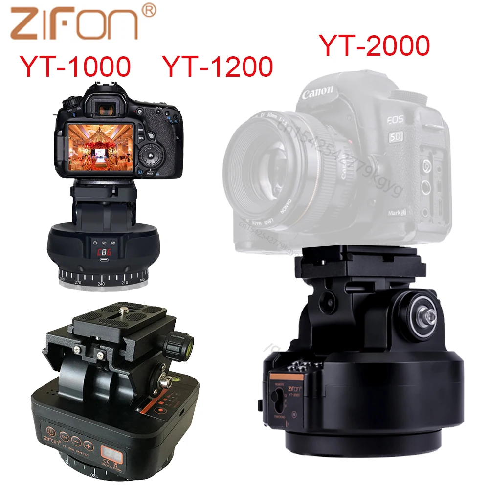 ZIFON YT-2000 AI 얼굴 추적 YT-1200 회전 파노라마 원격 제어 팬 틸트 전동 삼각대 전기 헤드, 전화 카메라용