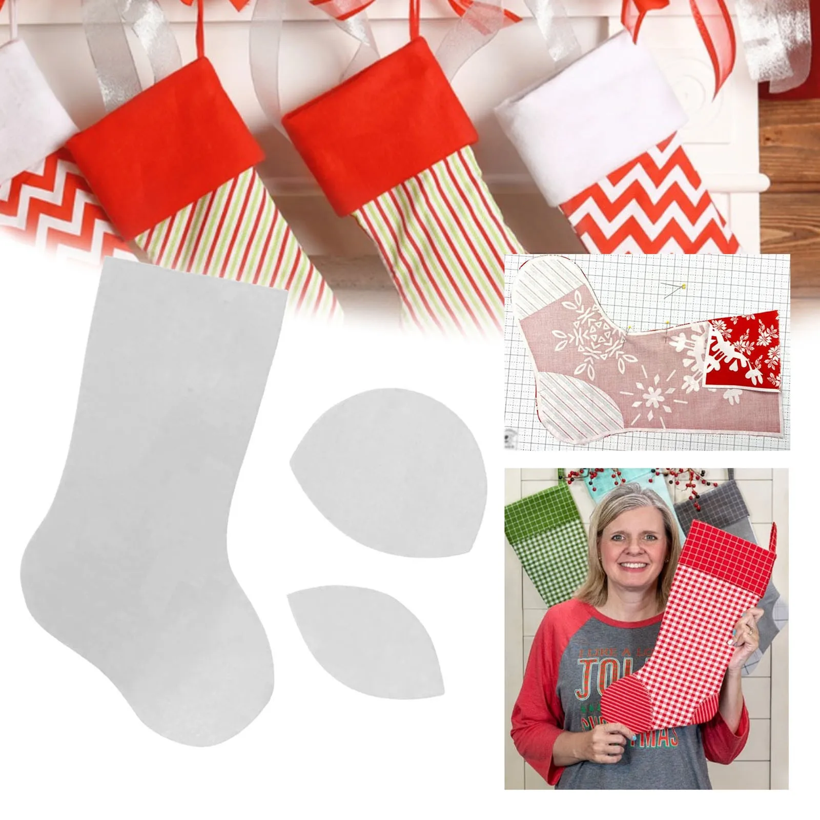 Handmade-Christmas-Stocking-Template-Set-Cute-Xmas-Eve-Socks-Sewing ...