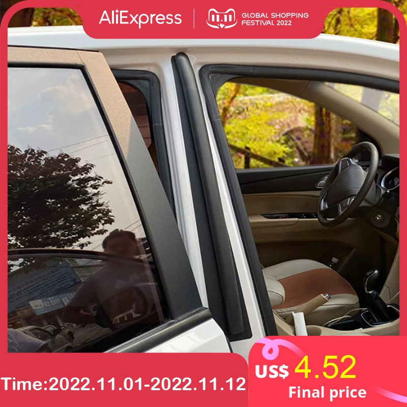 Diy Universal Car B Pillar Seal Strips Sticker Soundproofing Waterproof ...
