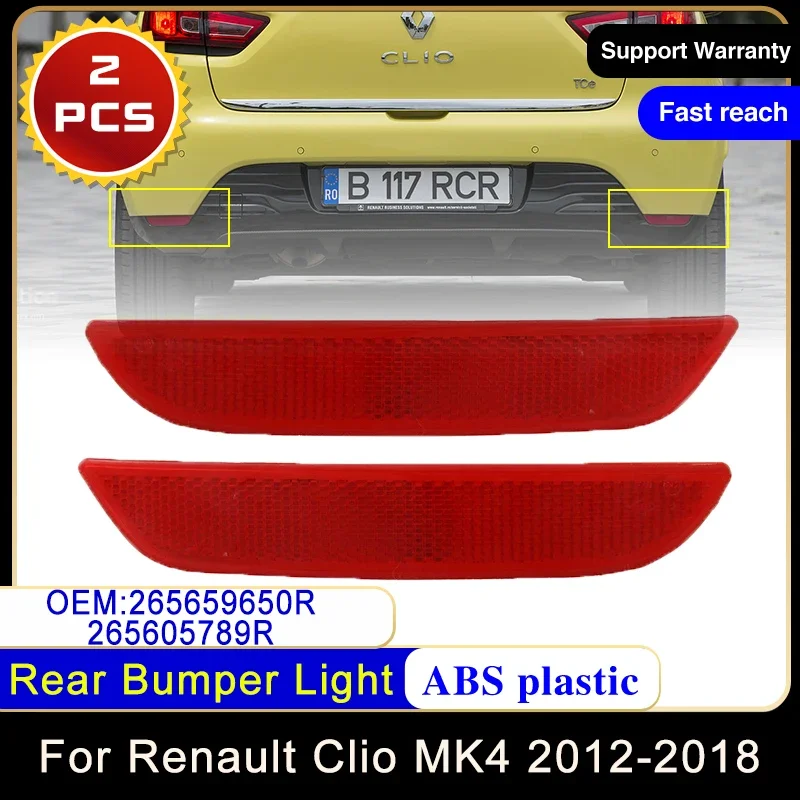 for-Renault-Clio-MK4-265659650R-265605789R-2012-2018-Rear-Tail-Bumper ...