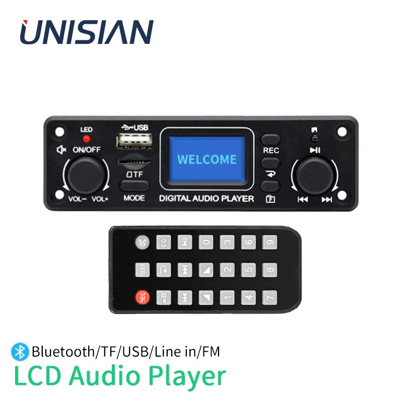 UNISIAN Digital Audio Player Bluetooth MP3 Player Decoder Board 128*64 ...