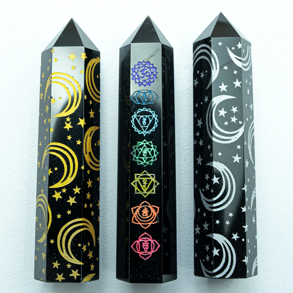 Natural-Stone-and-Crystal-Witchcraft-Point-Wand-Obsidian-Home ...