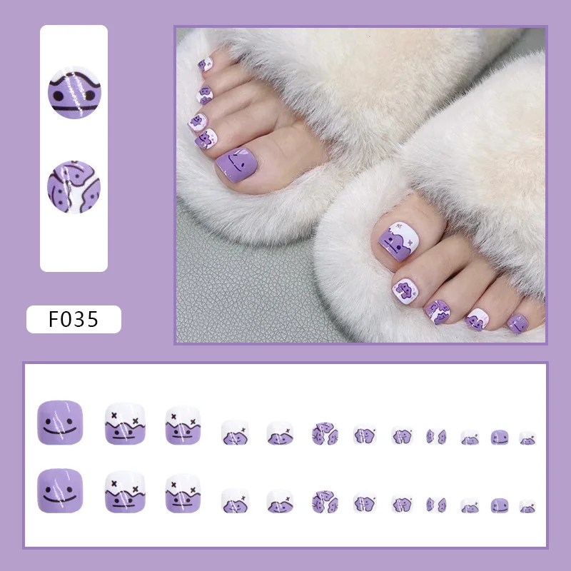Pretty Purple Toe Nail Designs