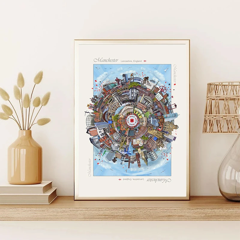 Worlds-Apart-Poster-Flat-Earth-Map-Movie-World-Map-Modern-Painting-Art ...