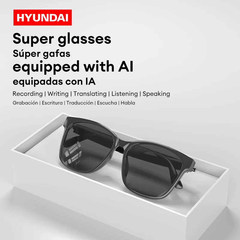 Choice HYUNDAI HY-C8 AI Glasses Earphones With Camera Automatic voice ...