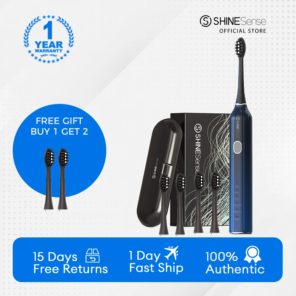 ShineSense-STB900-Sonic-Electric-Toothbrush-Ultrasonic-Automatic-IPX7 ...