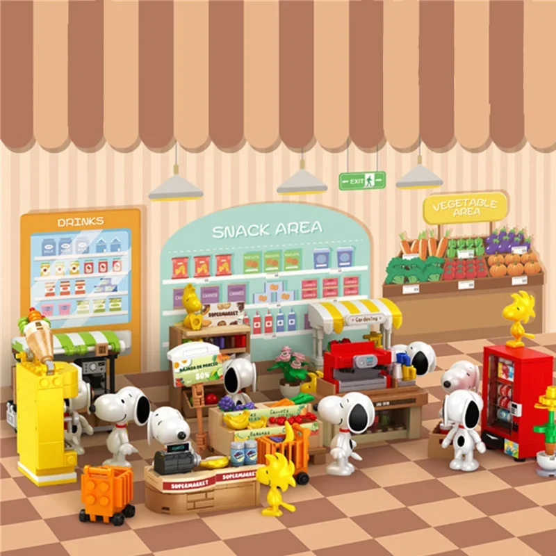 Miniso-Snoopy-Supermarket-Peanuts-Cute-Anime-Fun-Friends-Figures ...