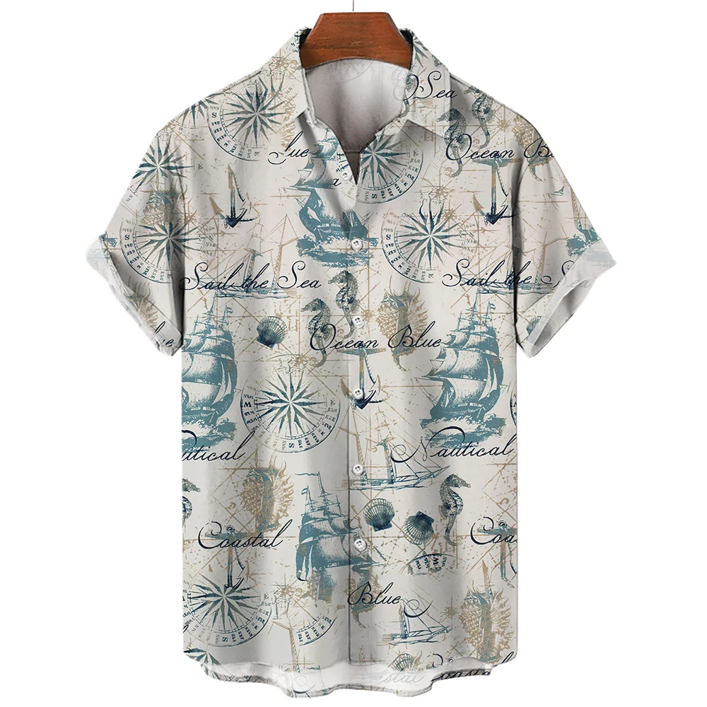 Summer-Men-s-Shirt-Nautical-Graphics-3D-Print-Shirts-Fashion-Lapel ...