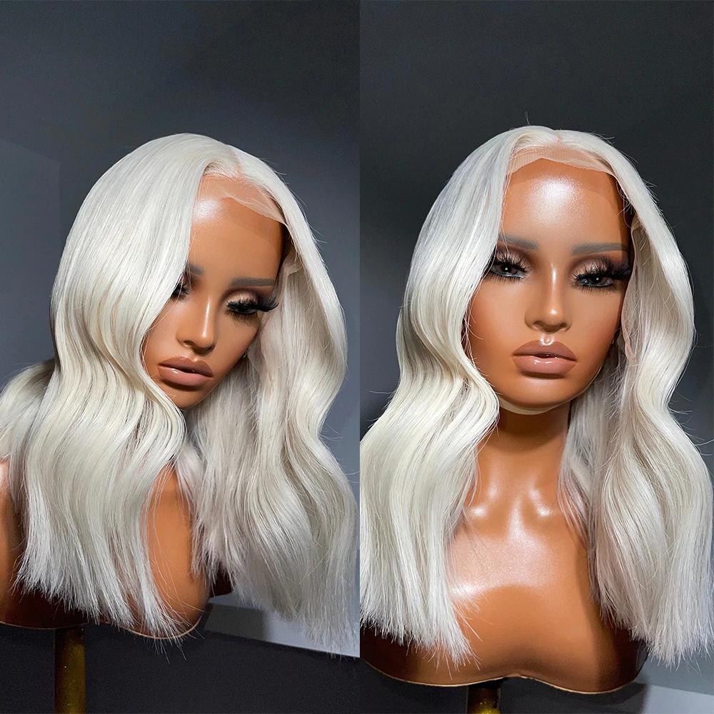 Snow White Human Hair Wigs Premium Virgin Hair Hd 13x4 Lace Front Wig ...
