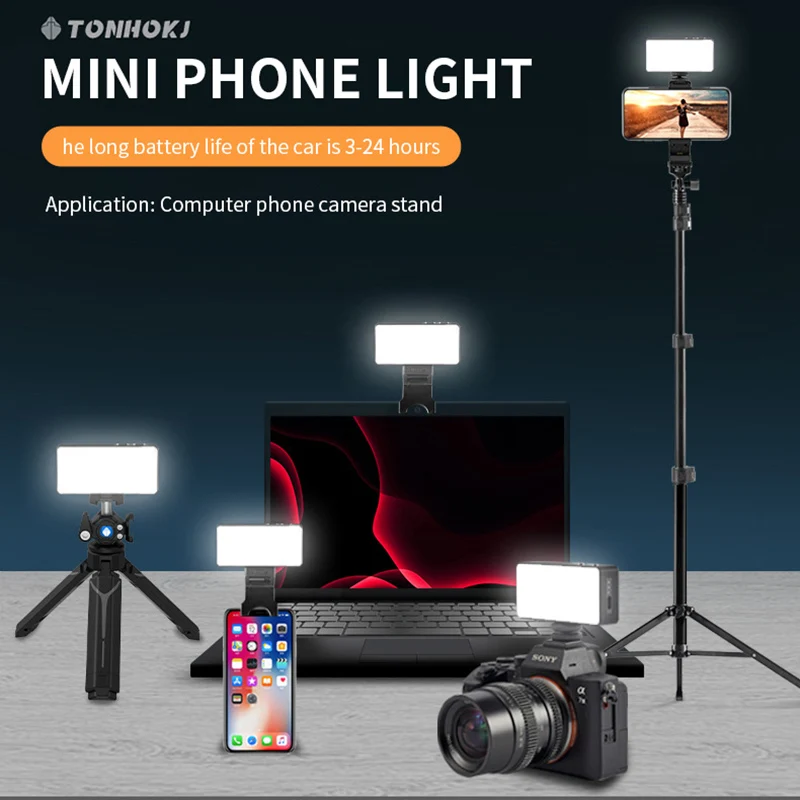 60-LED-High-Power-Rechargeable-Clip-Fill-Video-Conference-Light-with ...