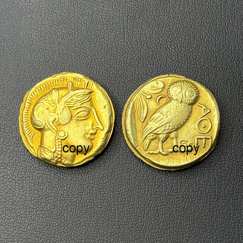 Ancient-Greek-Athena-Owl-Replica-Coin-Gold-Sun-God-Creative-Decoration ...