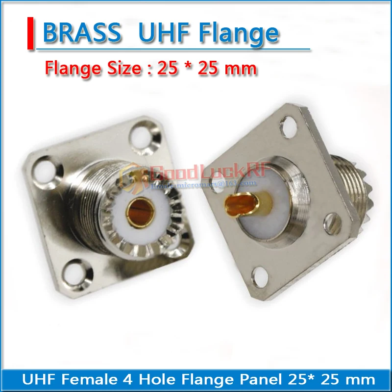 Connector-Socket-PL259-SO239-UHF-Female-With-4-hole-Flange-Panel-Mount ...