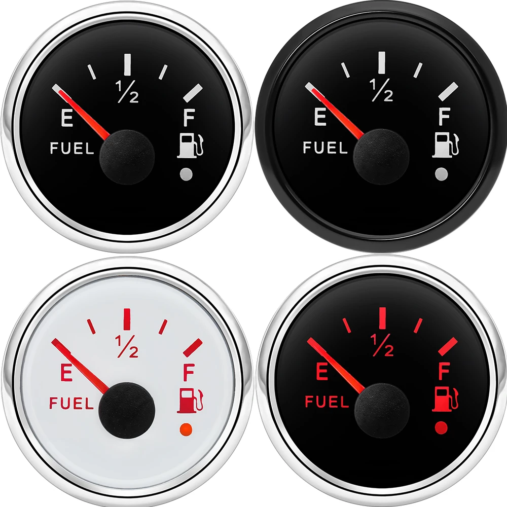 IP67 Waterproof Pointer Fuel Level Gauge with Alarm Light 2" 52mm Oil ...